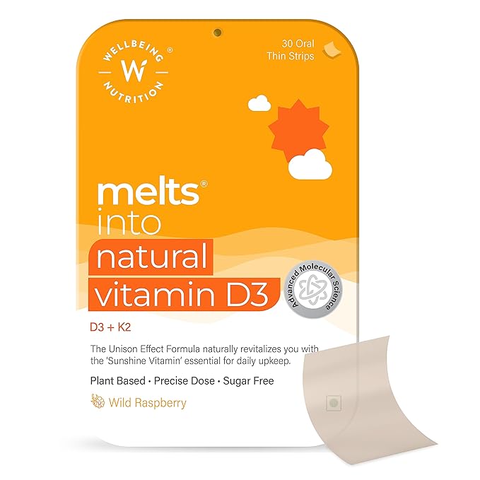 Wellbeing Nutrition Melts Natural Vitamin D3 + K2 Oral Strips – Beyondsupps